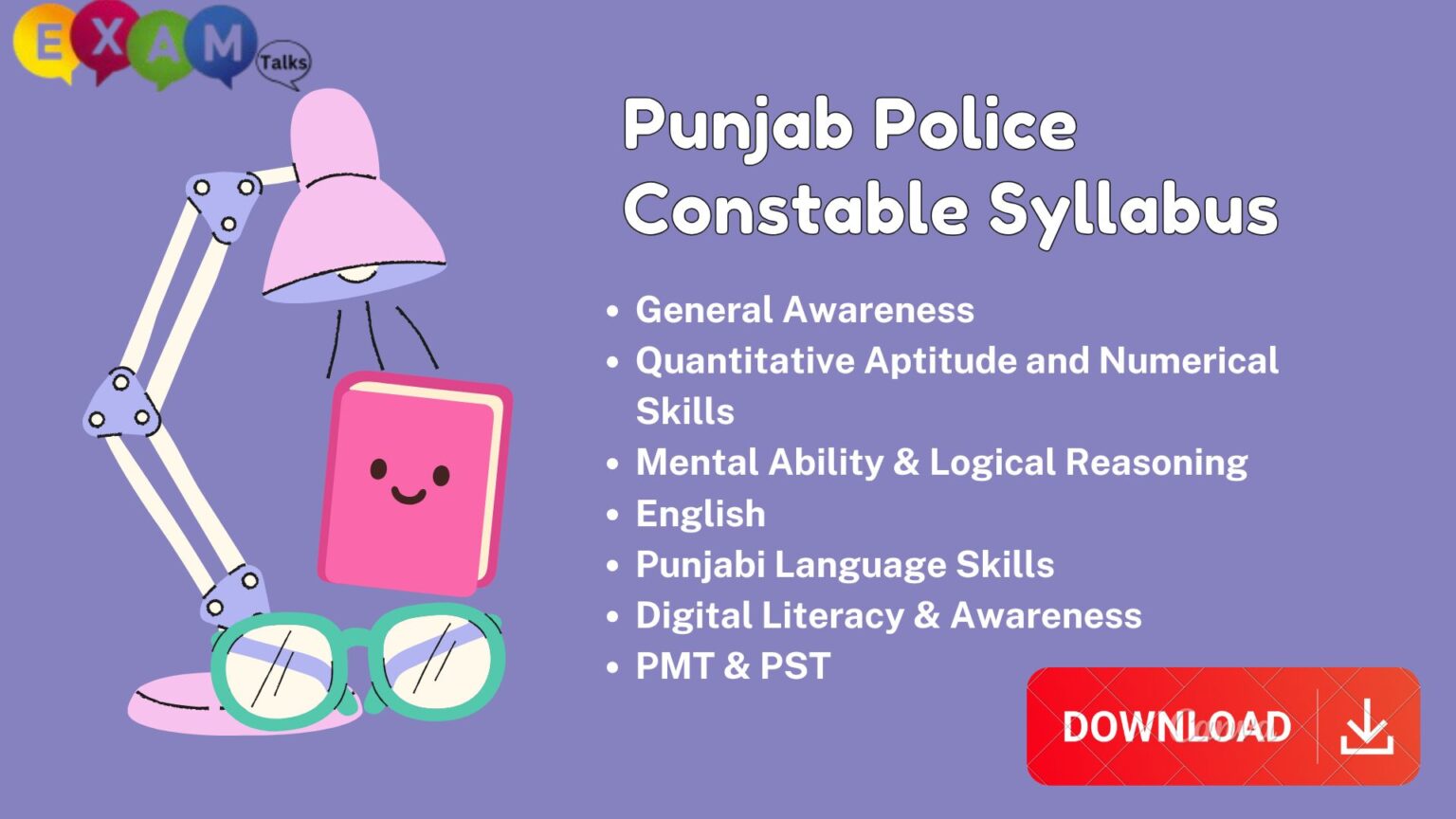 Punjab Police Constable Syllabus & Exam Pattern 2025 (Paper 1 & Paper 2)